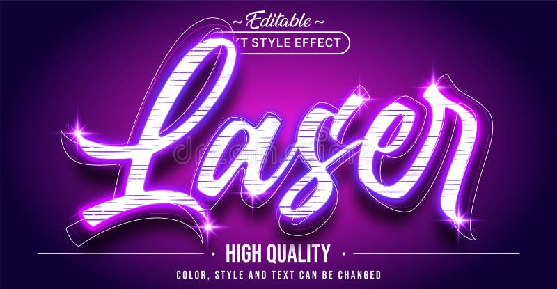 Editable Text Style Effect - Laser Text Style Theme Stock Vector ...