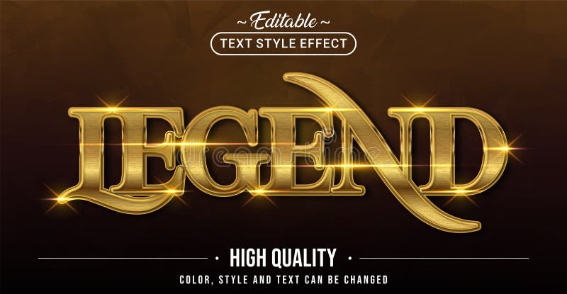 Editable Text Style Effect - Legend Text Style Theme Stock Vector ...