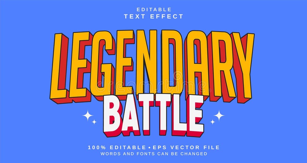 Editable Text Style Effect - Legendary Battle Text Style Theme Stock ...
