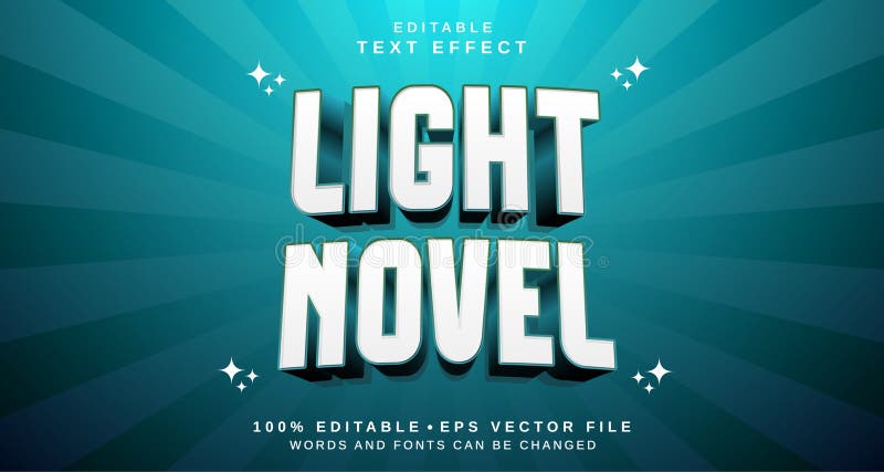 Editable Text Style Effect - Light Novel Text Style Theme Stock Vector ...