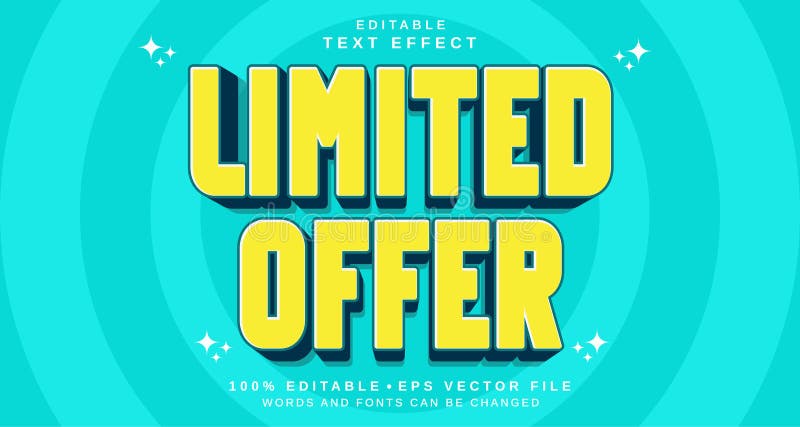 Editable Text Style Effect - Limited Offer Text Style Theme Stock ...