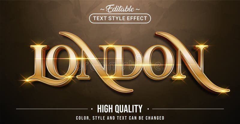 Editable Text Style Effect - London Text Style Theme. Graphic Design ...