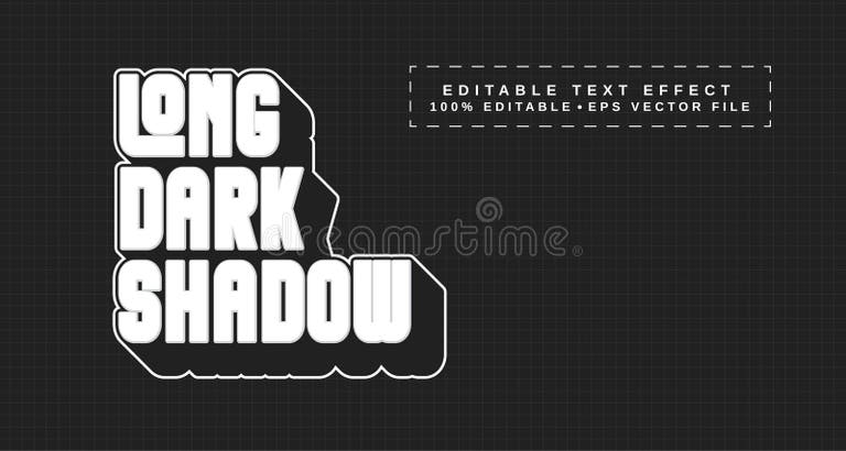 Editable Text Style Effect - Long Dark Shadow Text Style Theme Stock ...