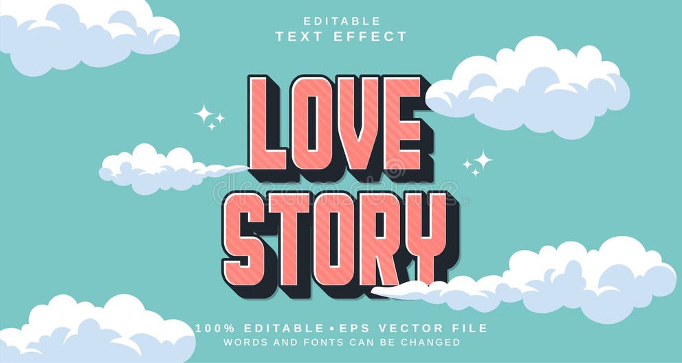 Editable Text Style Effect - Love Story Text Style Theme Stock ...