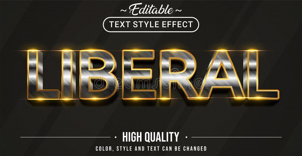 Editable Text Style Effect - Luxury Liberal Theme Style Stock Vector ...