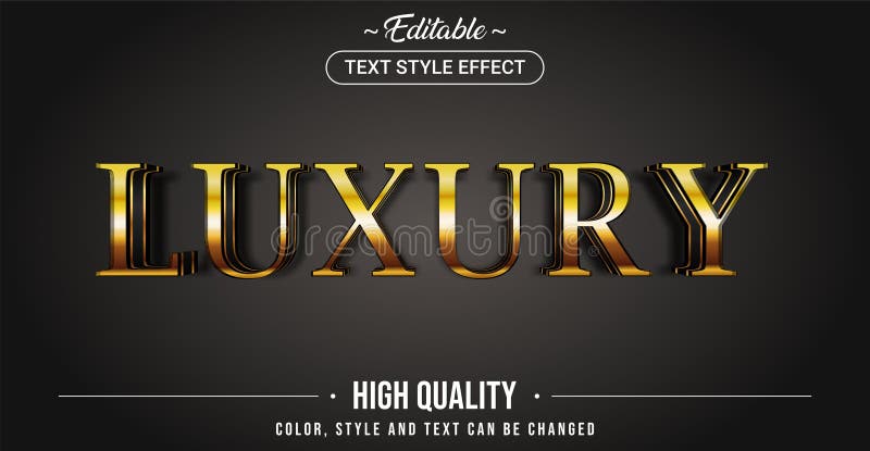 Editable Text Style Effect - Luxury Theme Style Stock Vector ...