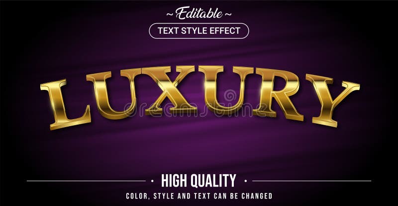 Editable Text Style Effect - Luxury Theme Style Stock Vector ...