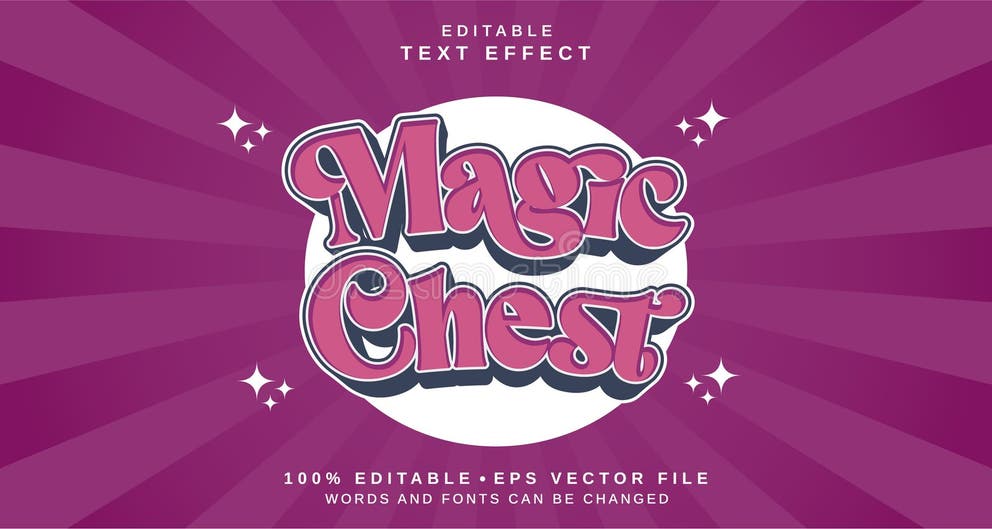Editable Text Style Effect - Magic Chest Text Style Theme Stock Vector ...