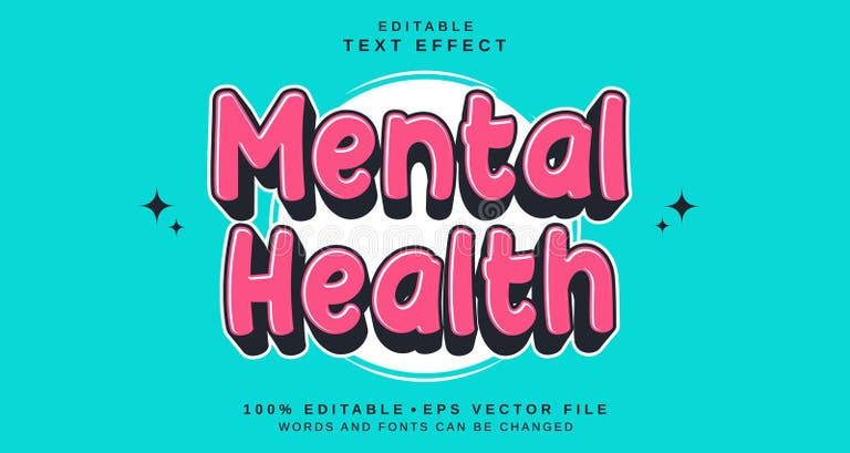 Editable Text Style Effect - Mental Health Text Style Theme Stock ...
