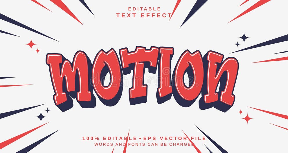 Editable Text Style Effect - Motion Text Style Theme Stock Vector ...