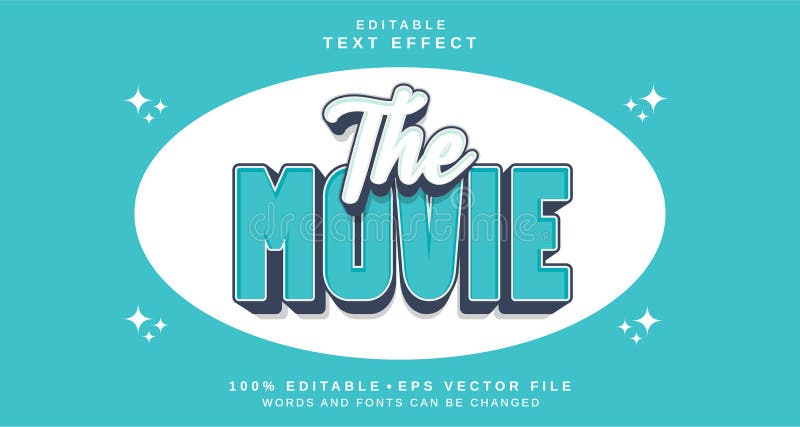 Editable Text Style Effect - the Movie Text Style Theme Stock Vector ...