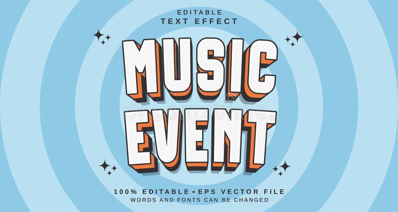 Editable Text Style Effect - Music Event Text Style Theme Stock ...