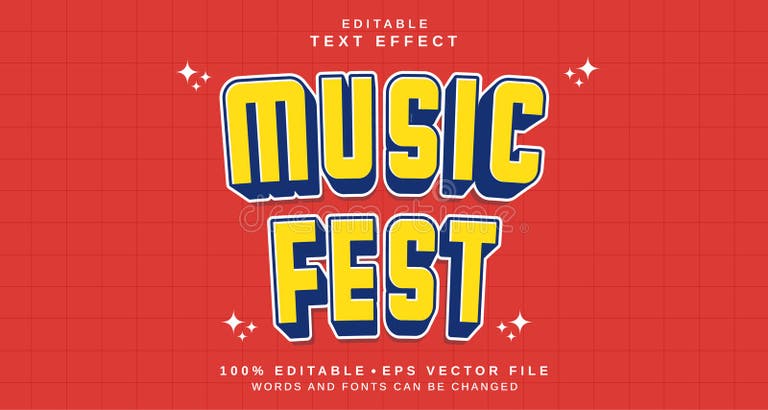 Editable Text Style Effect - Music Show Text Style Theme Stock Vector ...