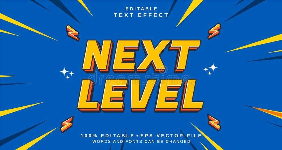 Editable Text Style Effect - Next Level Text Style Theme Stock Vector ...