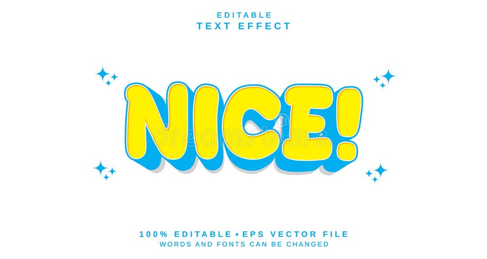 Editable Text Style Effect - Nice Text Style Theme Stock Vector ...