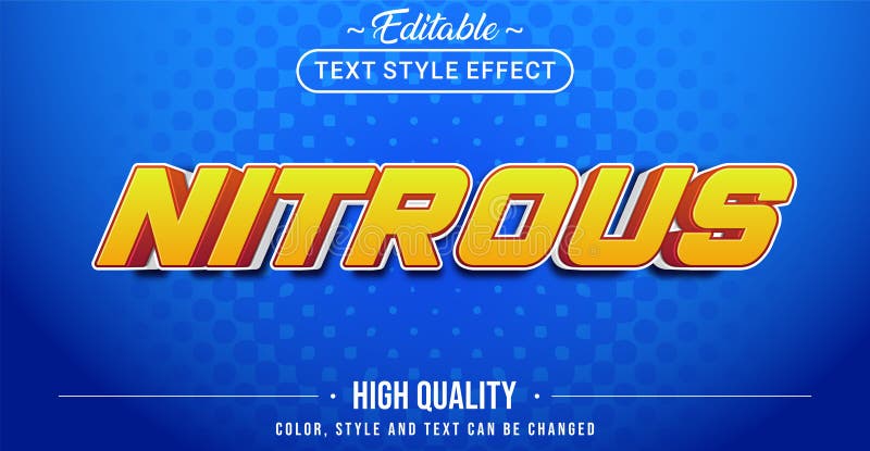 Editable Text Style Effect - Nitrous Theme Style Stock Vector ...