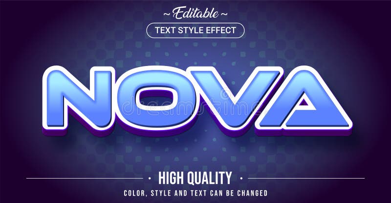 Editable Text Style Effect - Nova Theme Style Stock Vector ...