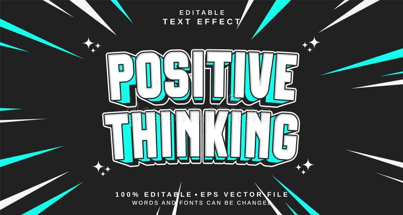 Editable Text Style Effect - Positive Thinking Text Style Theme Stock ...
