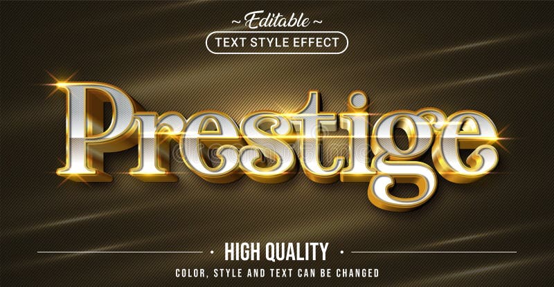 Editable Text Style Effect - Prestige Text Style Theme Stock Vector ...