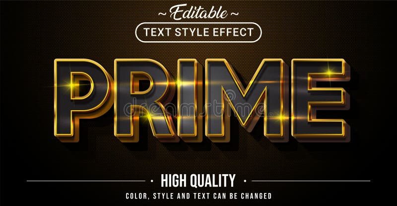 Editable Text Style Effect - Prime Theme Style Stock Vector ...