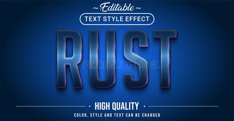 Editable Text Style Effect - Rust Theme Style Stock Vector ...