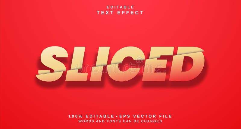 Editable Text Style Effect - Sliced Paper Text Style Theme Stock Vector - Illustration of show ...