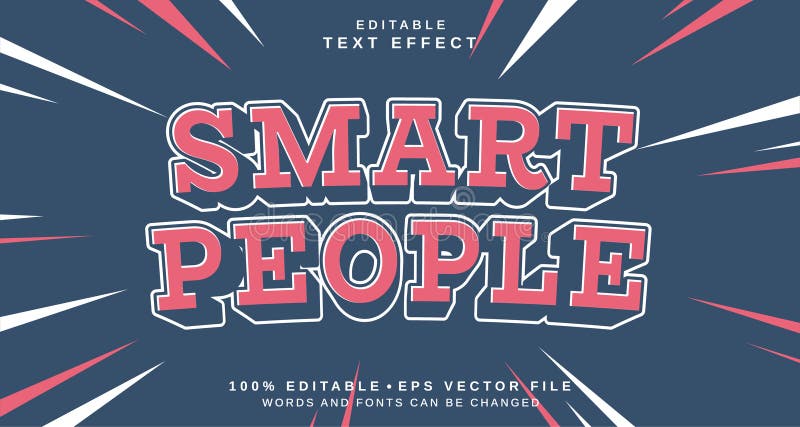 Editable Text Style Effect - Smart People Text Style Theme Stock ...