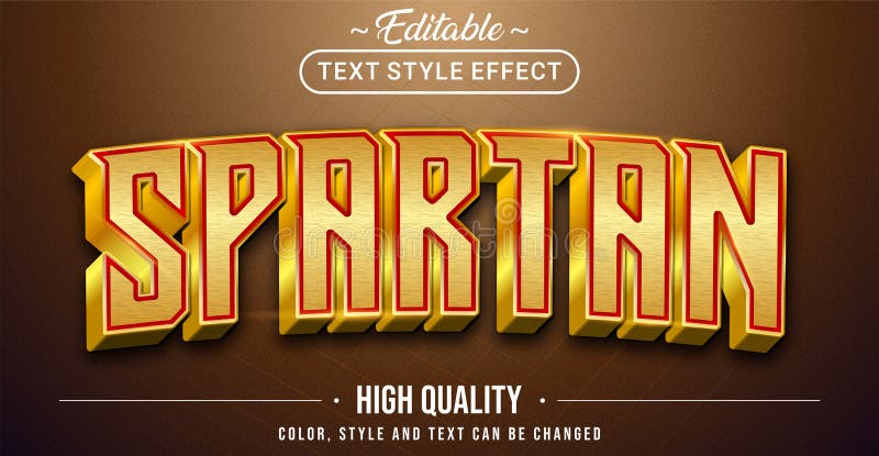 Editable Text Style Effect - Spartan Theme Style Stock Vector ...