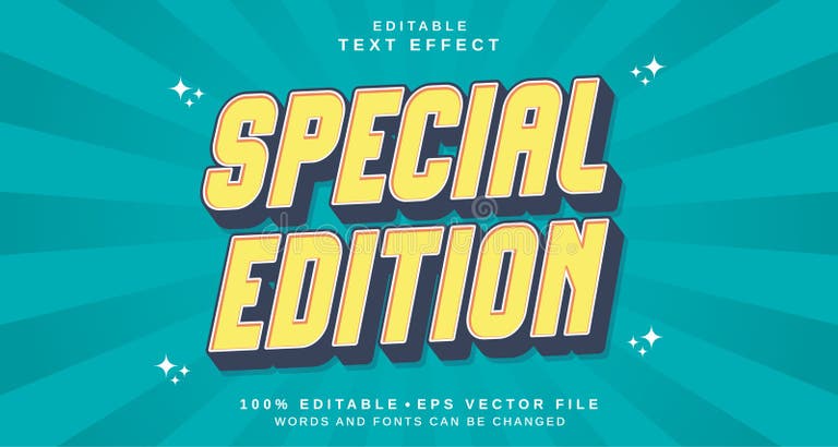 Editable Text Style Effect - Special Edition Text Style Theme Stock Vector - Illustration of ...