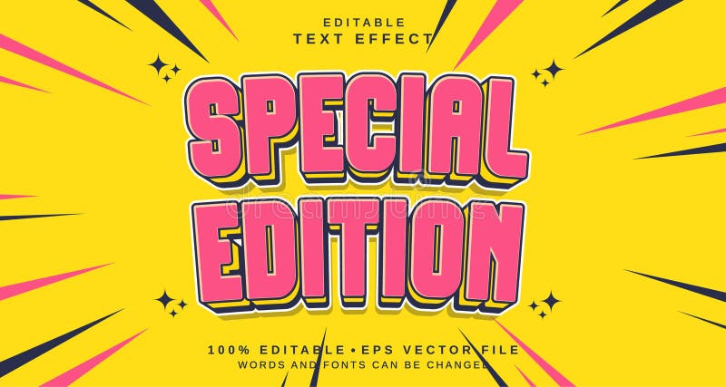 Editable Text Style Effect - Special Edition Text Style Theme Stock ...
