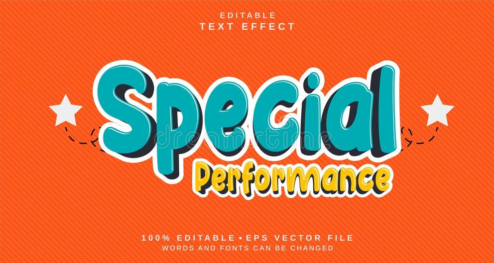 Editable Text Style Effect - Special Performance Text Style Theme Stock ...