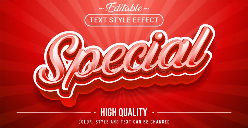 Editable Text Style Effect - Special Red Theme Style Stock Vector ...