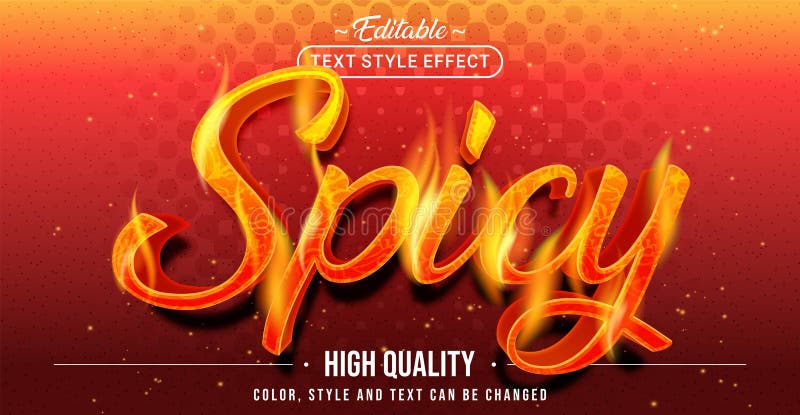 Red Spicy Text Effect - Editable Text Effect Stock Vector ...