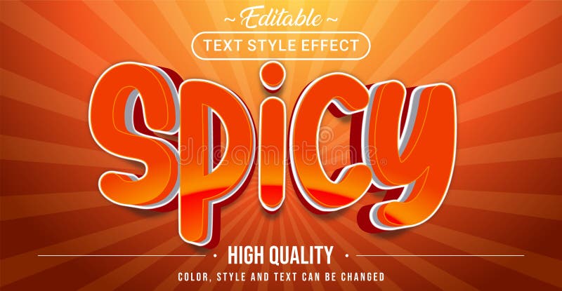 Editable Text Style Effect - Spicy Theme Style Stock Vector ...