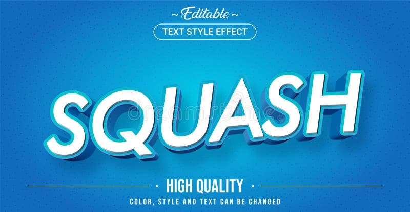 Editable Text Style Effect - Squash Theme Style Stock Vector ...