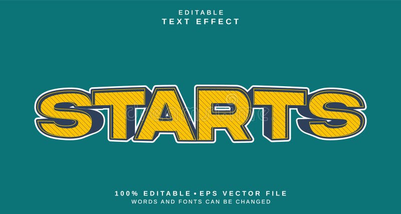 Editable Text Style Effect - Starts Text Style Theme Stock Vector ...
