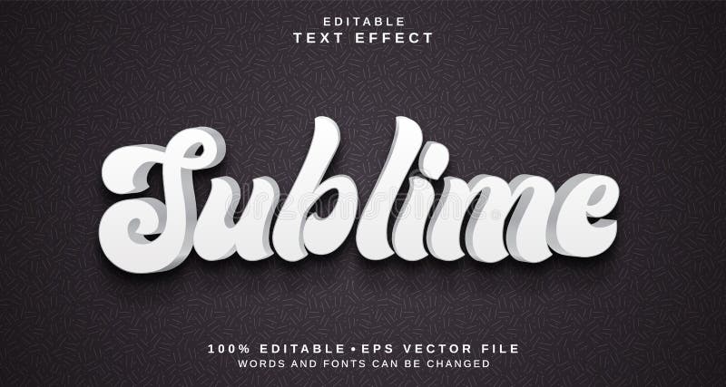 Editable Text Style Effect - Sublime Text Style Theme Stock Vector ...
