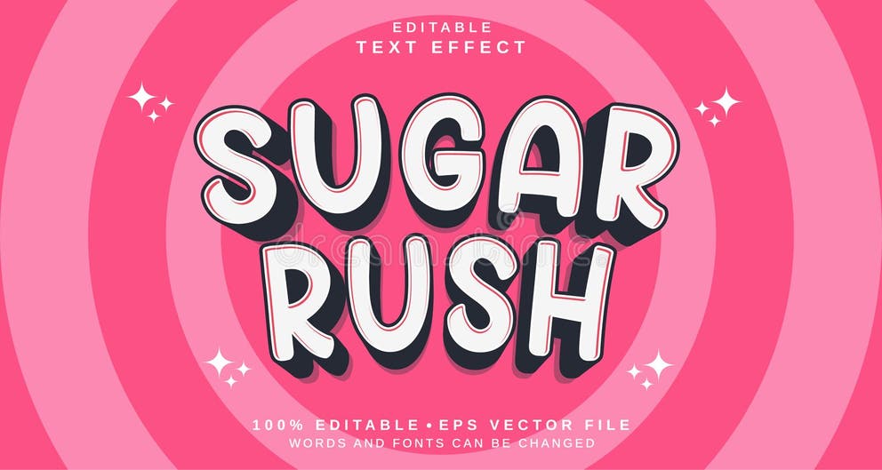 Editable Text Style Effect - Sugar Rush Text Style Theme Stock ...