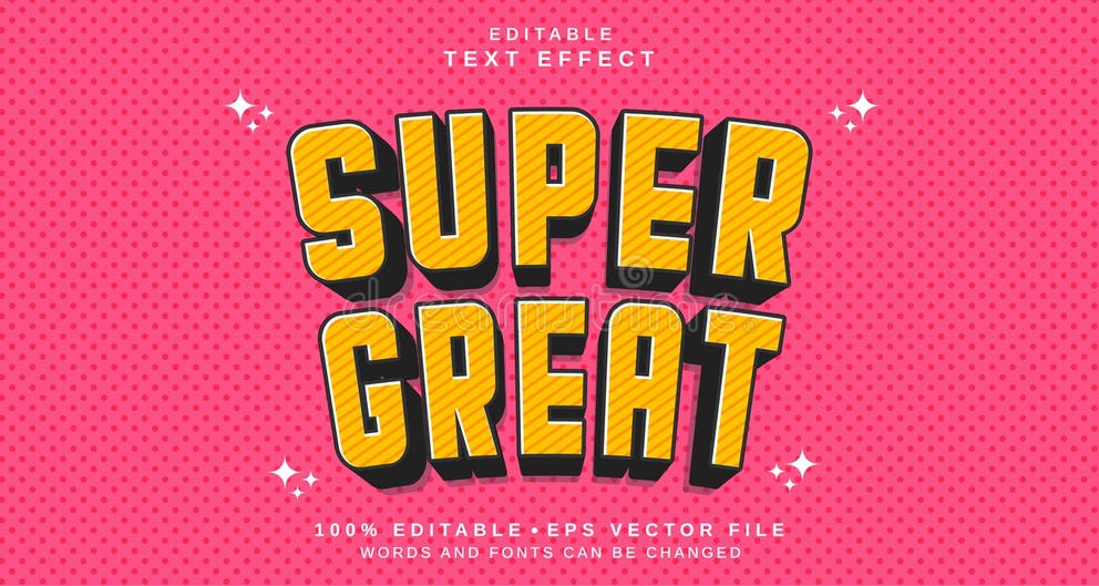 Editable Text Style Effect - Super Great Text Style Theme Stock ...