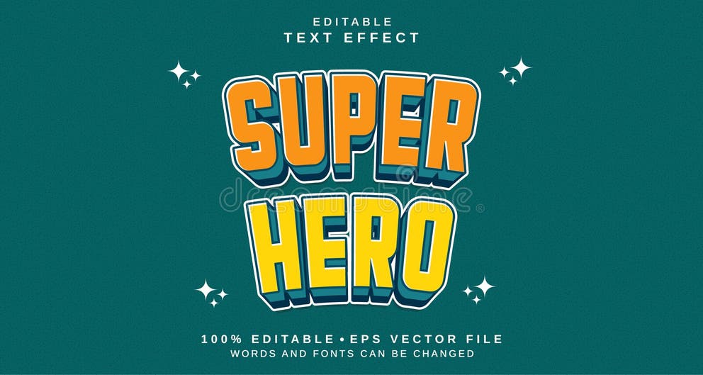 Editable Text Style Effect - Super Hero Text Style Theme Stock ...