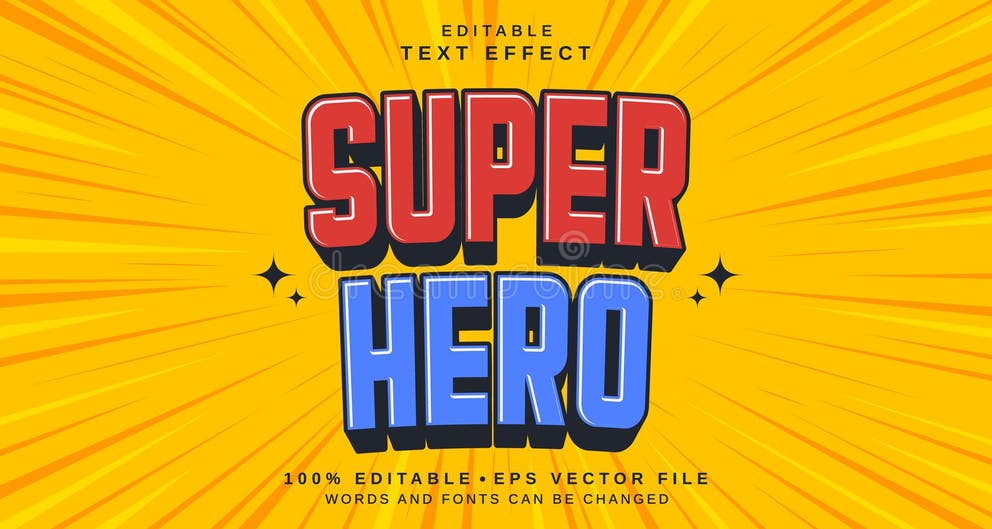 Editable Text Style Effect - Super Hero Text Style Theme Stock ...
