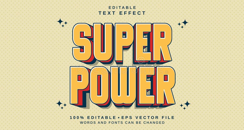 Editable Text Style Effect - Super Power Text Style Theme Stock ...