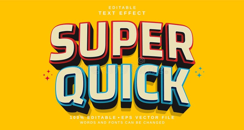 Editable Text Style Effect - Super Quick Text Style Theme Stock Vector ...
