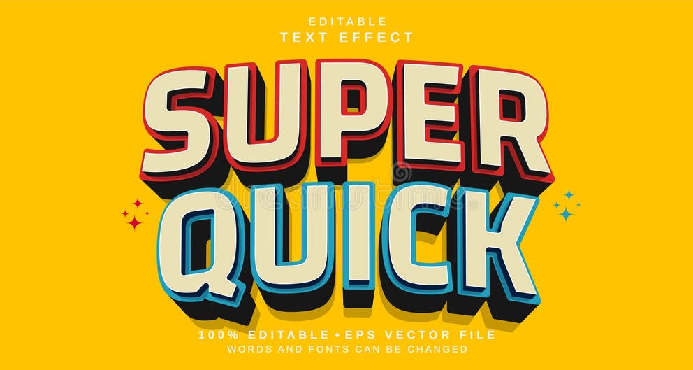 Editable Text Style Effect - Super Quick Text Style Theme Stock Vector ...