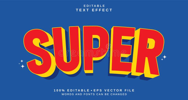 Editable Text Style Effect - Super Text Style Theme Stock Vector ...