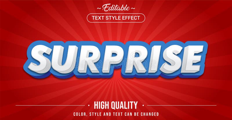 Editable Text Style Effect - Surprise Theme Style Stock Vector ...