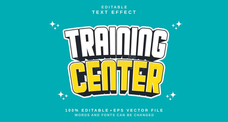 Editable Text Style Effect - Training Center Text Style Theme Stock ...