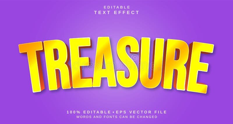 Editable Text Style Effect - Treasure Text Style Theme Stock Vector ...