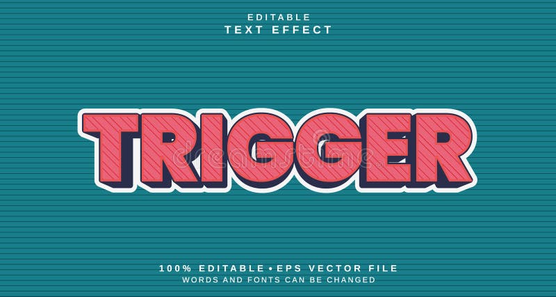 Editable Text Style Effect - Trigger Text Style Theme Stock Vector ...