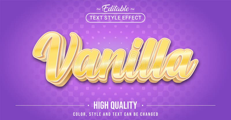 Editable Text Style Effect - Vanilla Text Style Theme Stock Vector ... Editable Text Style Effect - Vanilla Text Style Theme Stock Vector ...